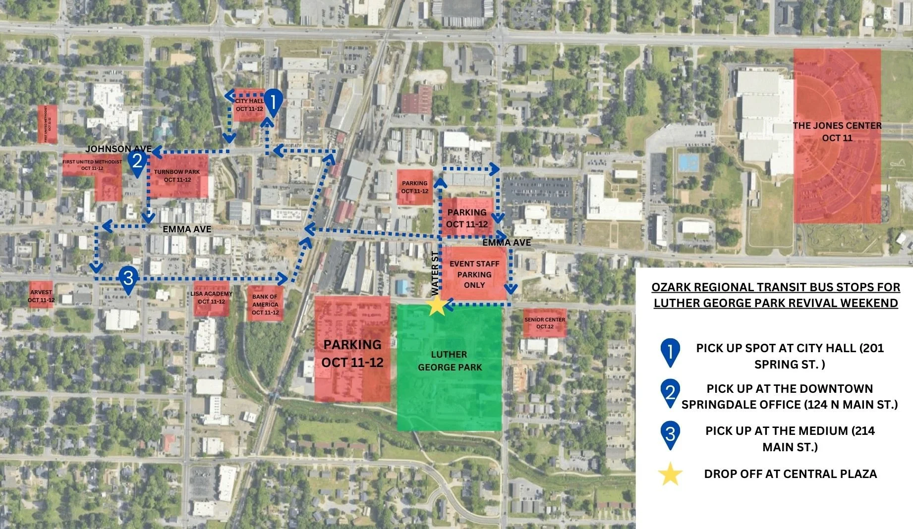 Luther George Park — Downtown Springdale