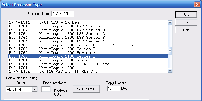 RsLogix 500 - Allen Bradley Micrologix Data Logging — TW Controls