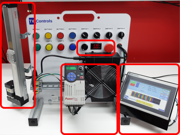 TW Controls - Siemens S7-1200 PLC Trainer with AC Drive, Linear Motion ...