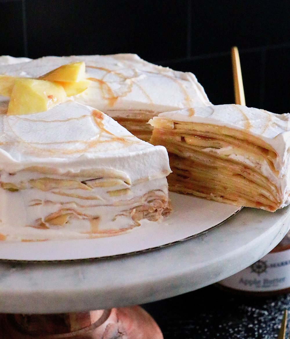 Delicious Apple Crepe Cake