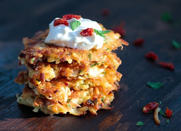 Cheesy Breakfast Latkes