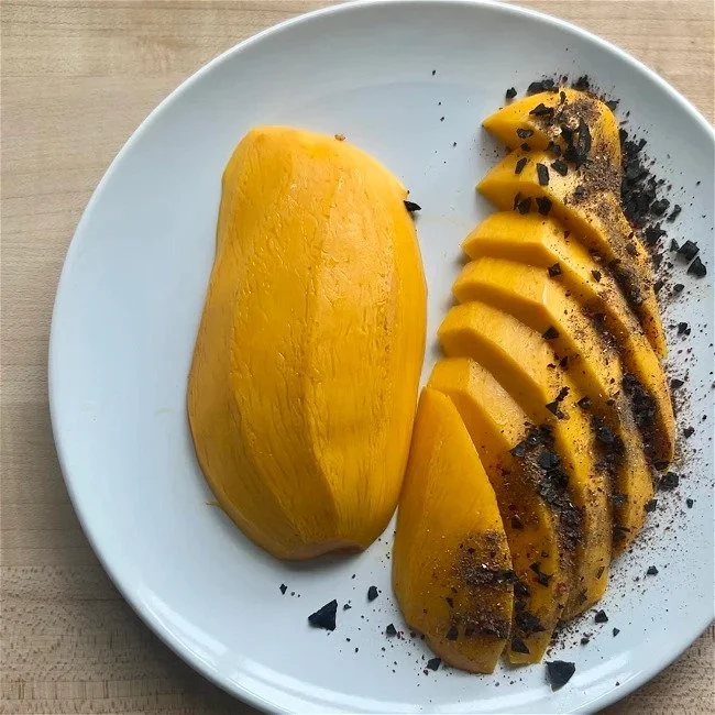 Mango with Salt and Chili Snack