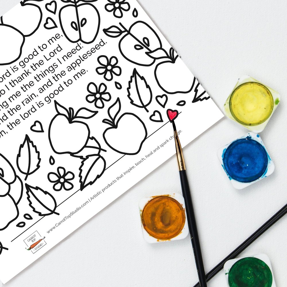 Set afire by the breath of God - coloring page | Carrot Top Studio