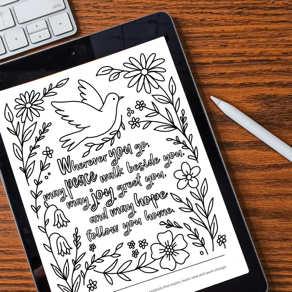 Set afire by the breath of God - coloring page | Carrot Top Studio