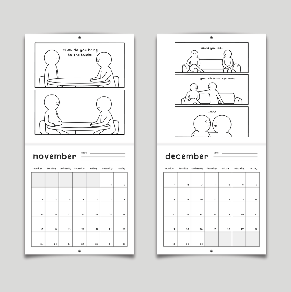 Funny Cartoon 2026 Wall Calendar - Amii Illustrates
