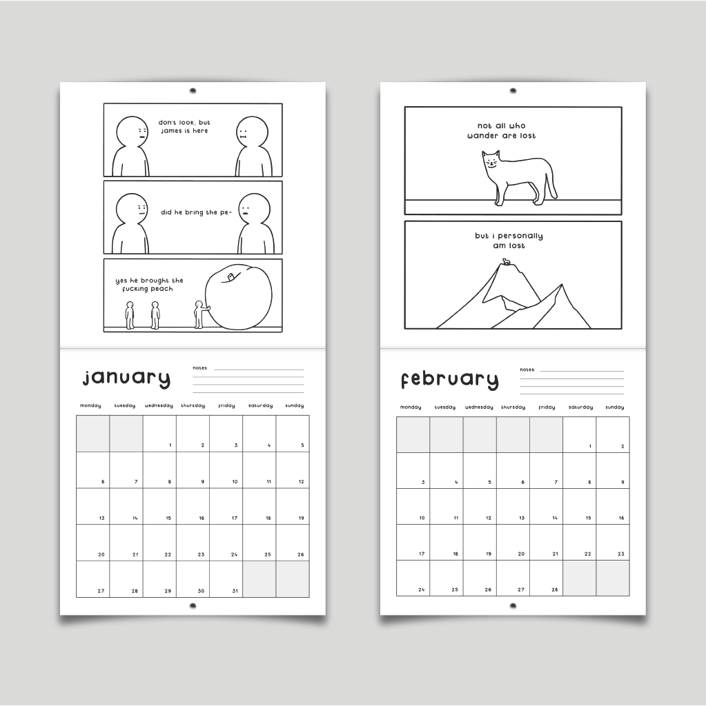 Funny Cartoon 2026 Wall Calendar - Amii Illustrates