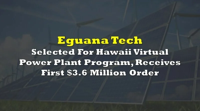 Eguana Selected For Hawaii Virtual Power Plant Program, Receives First ...