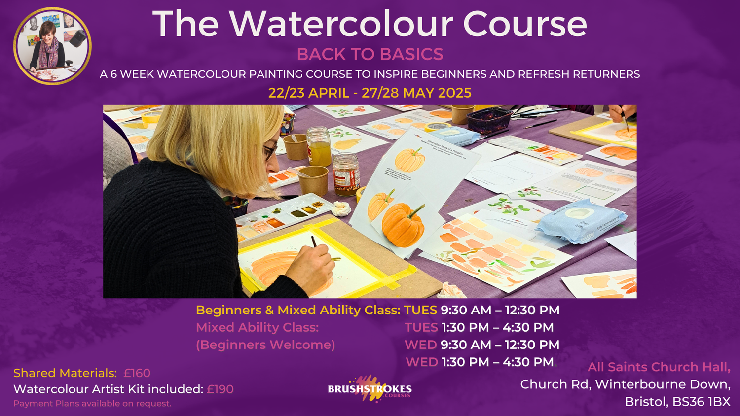 Brushstrokes Courses | Live, online art classes