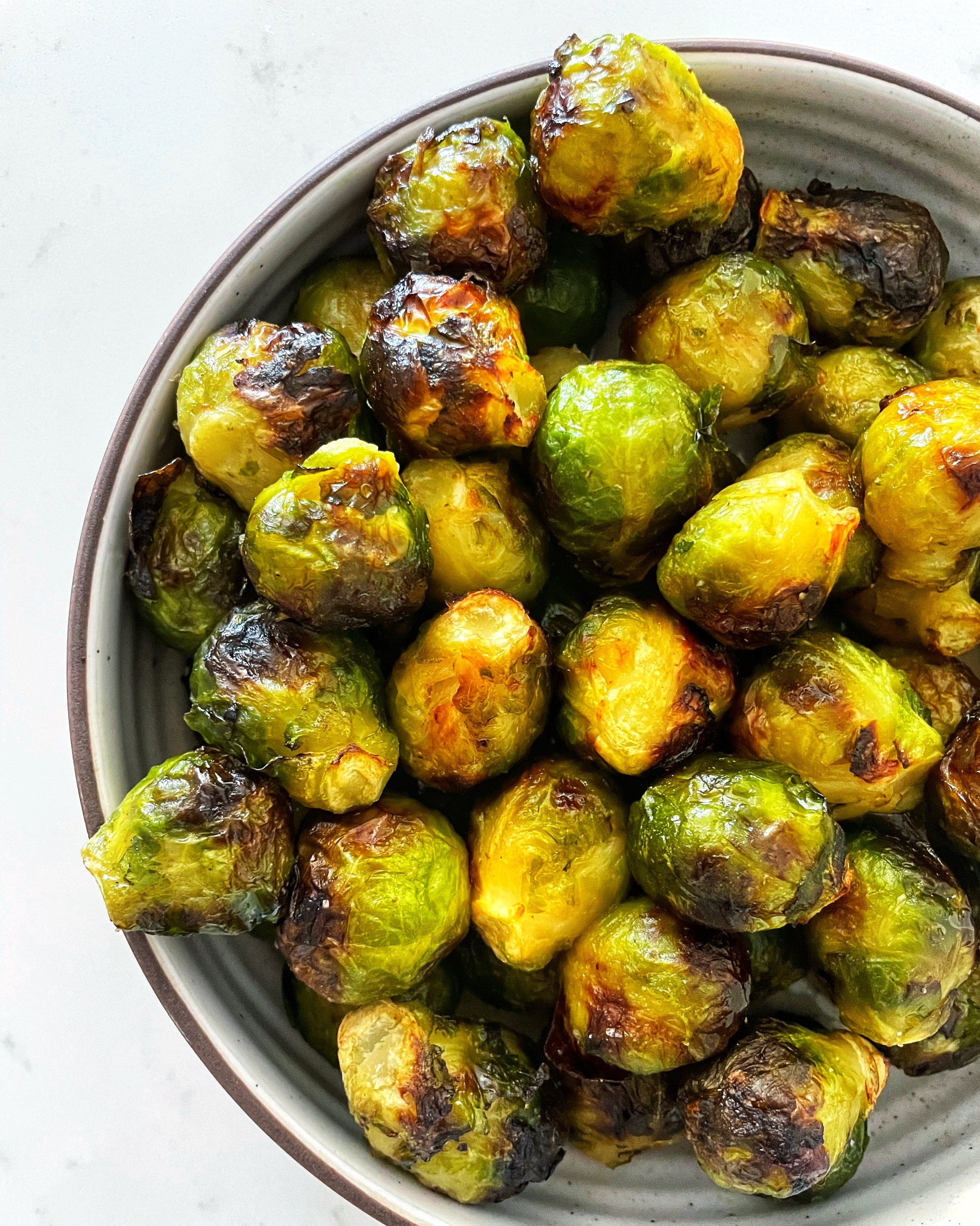 Air Fryer Hot Honey Brussels Sprouts — Hello Good Cooking