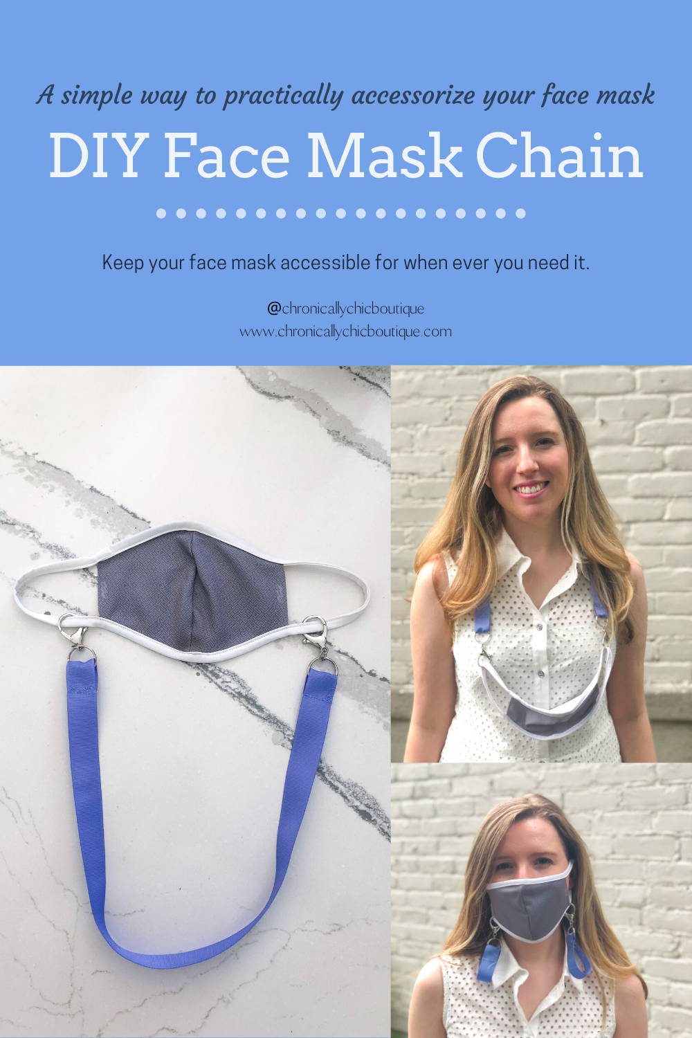 DIY: Ribbon Face Mask Chain | Chronically Chic