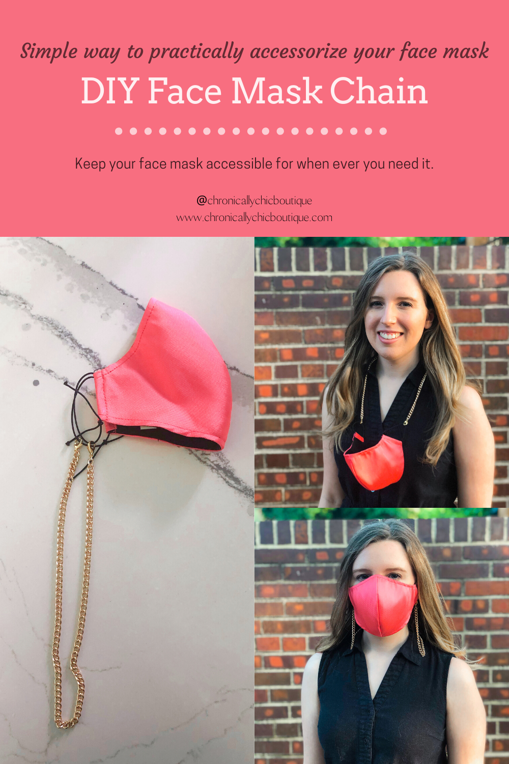 DIY: Chain Face Mask Chain | Chronically Chic