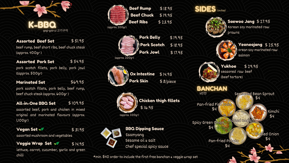 Menu — Tasty Korea Chicken | Hobart | Korean BBQ Restaurant
