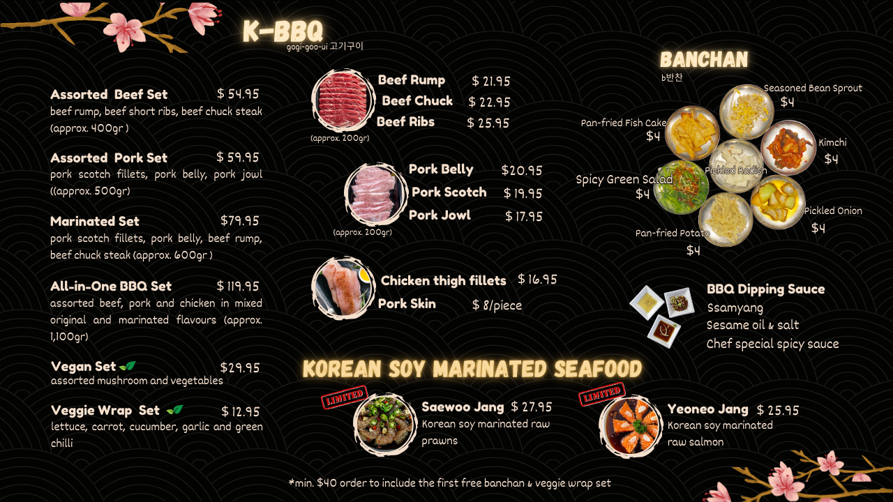 Menu — Tasty Korea Chicken | Hobart | Korean BBQ Restaurant