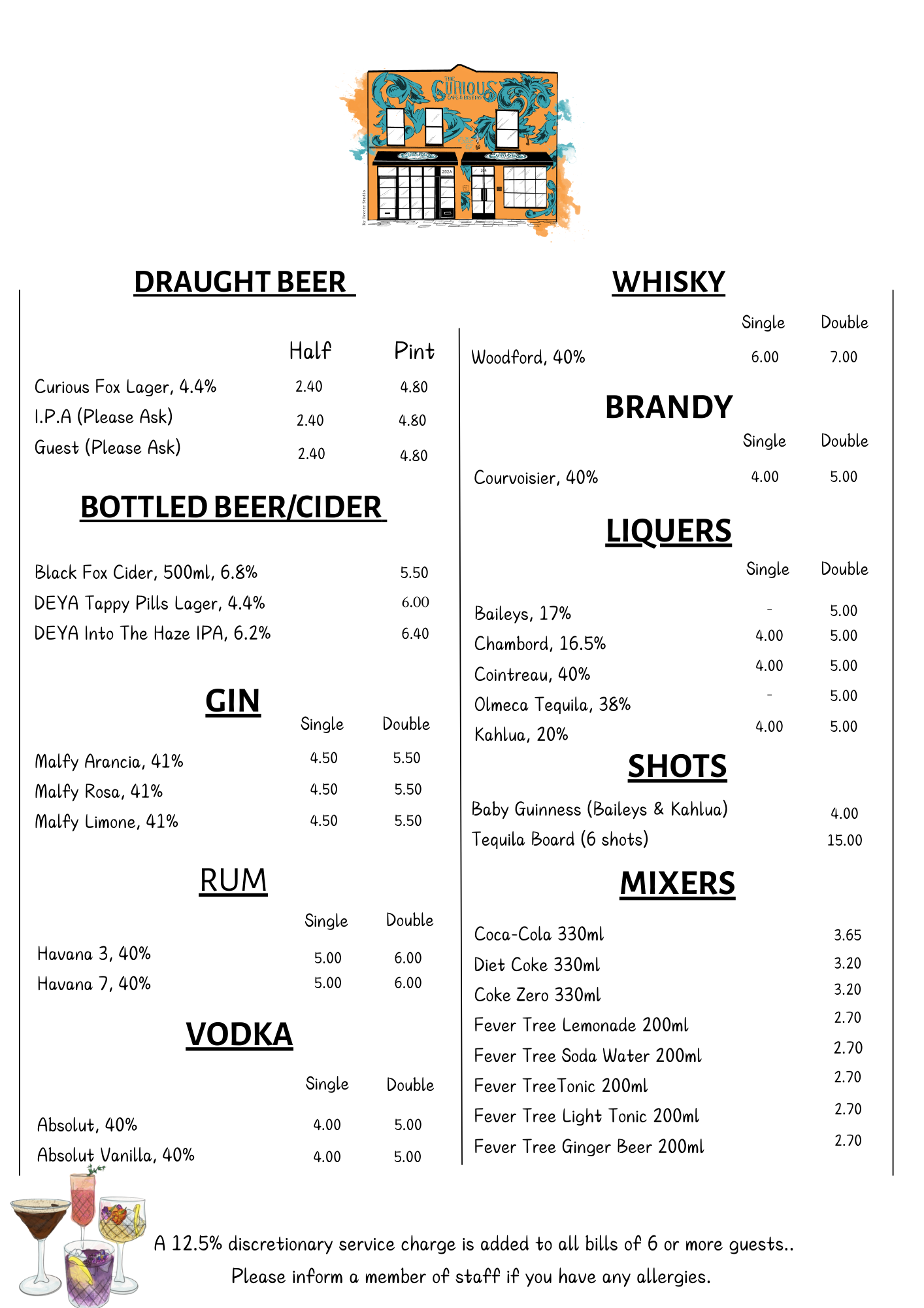 Drinks — The Curious Cafe and Bistro