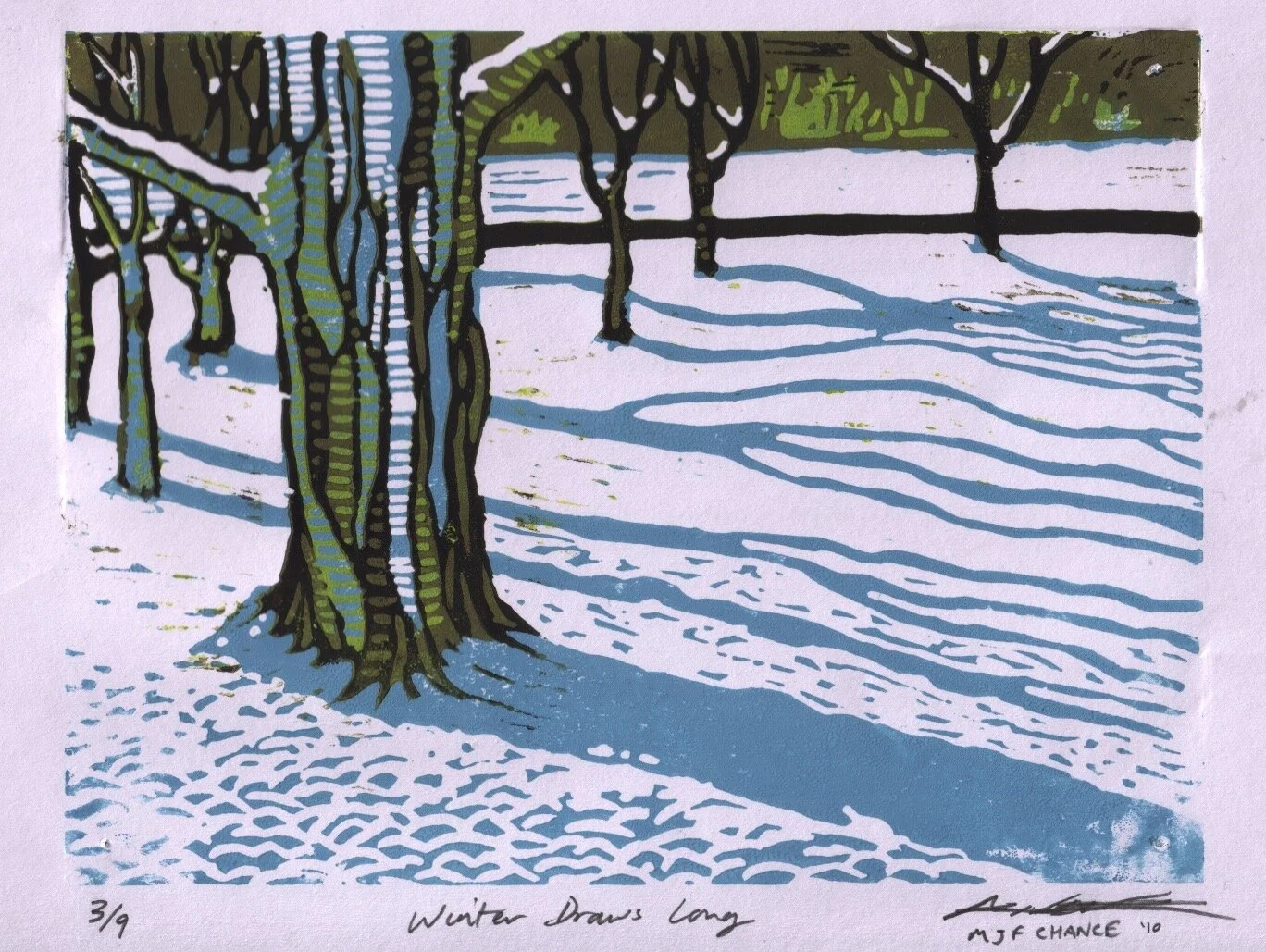 Linoleum Tree Prints