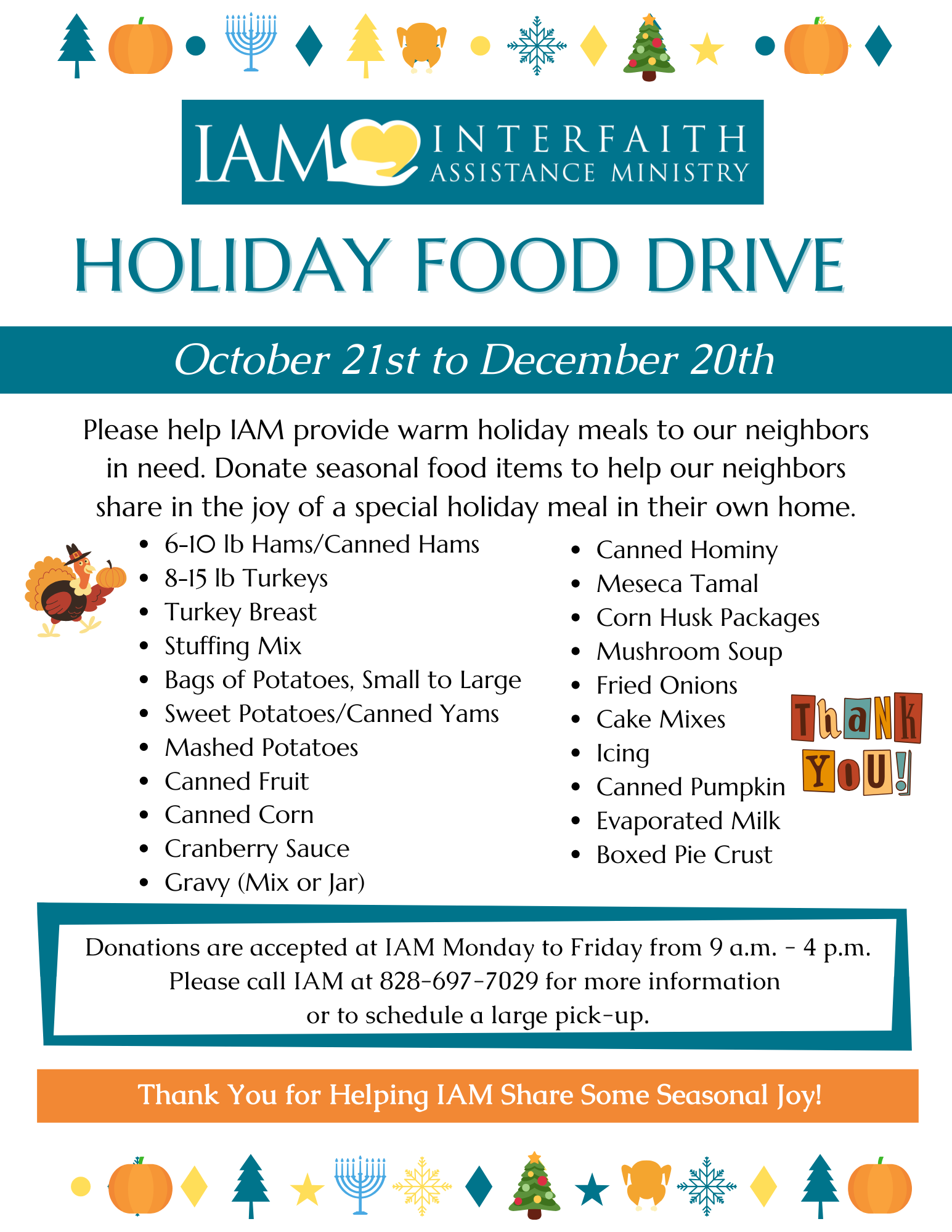 Holiday Food Drive — Interfaith Assistance Ministry