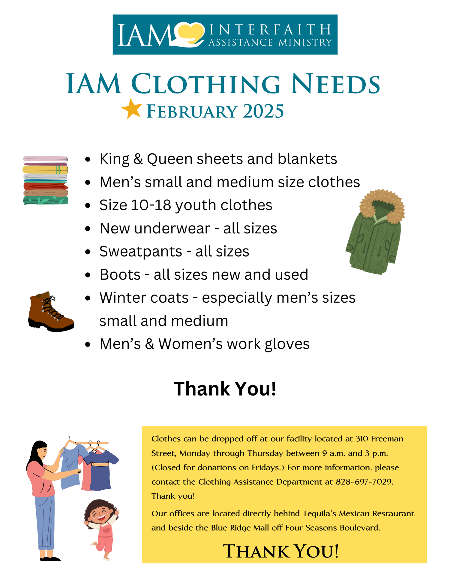 Current Needs — Interfaith Assistance Ministry