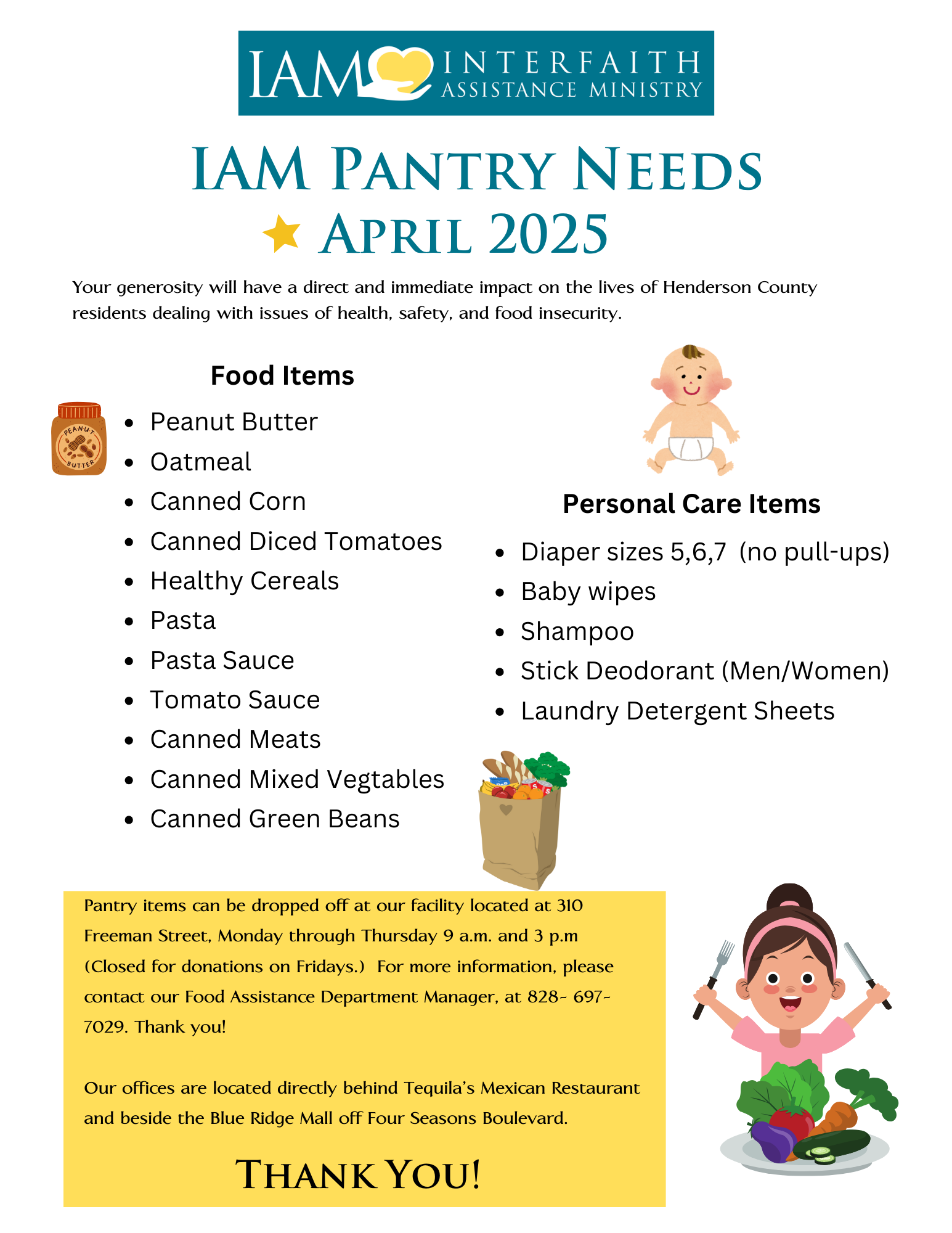 Current Needs — Interfaith Assistance Ministry