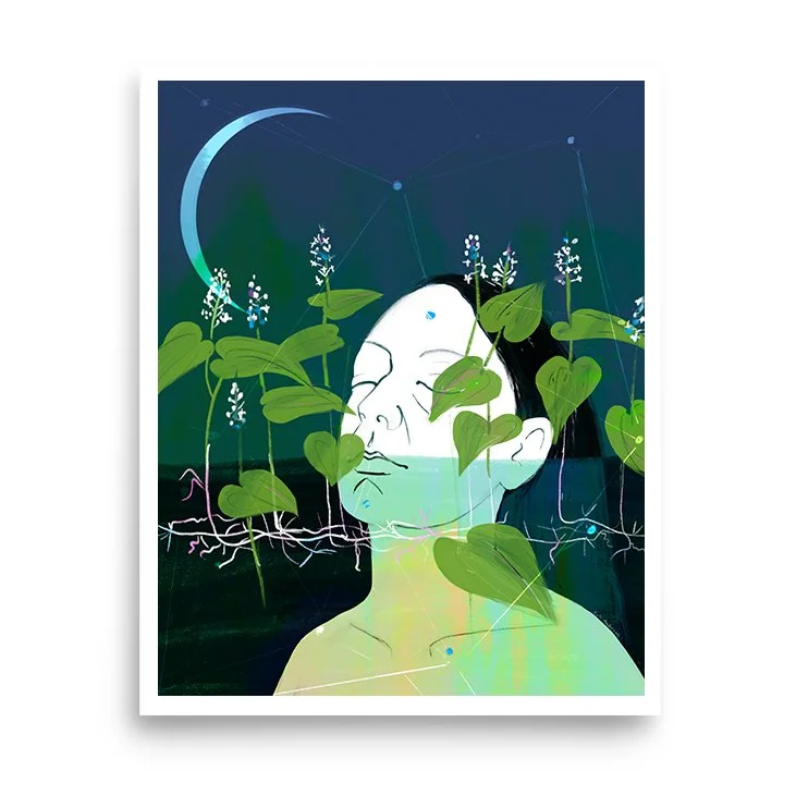 New Moon Spring Art Print — KATE ANDERSON | illustration + design