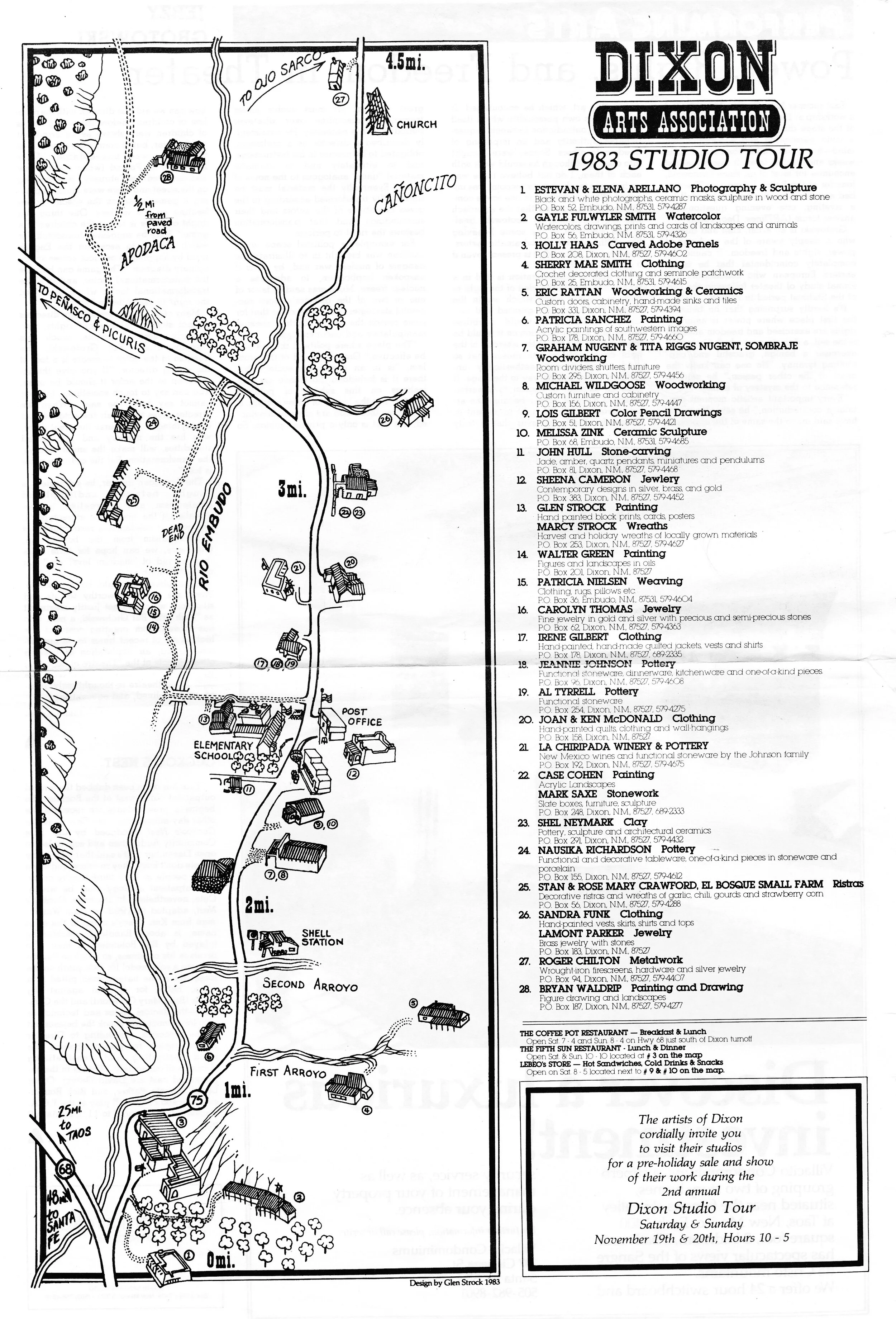 Map/Brochures — Dixon Studio Tour