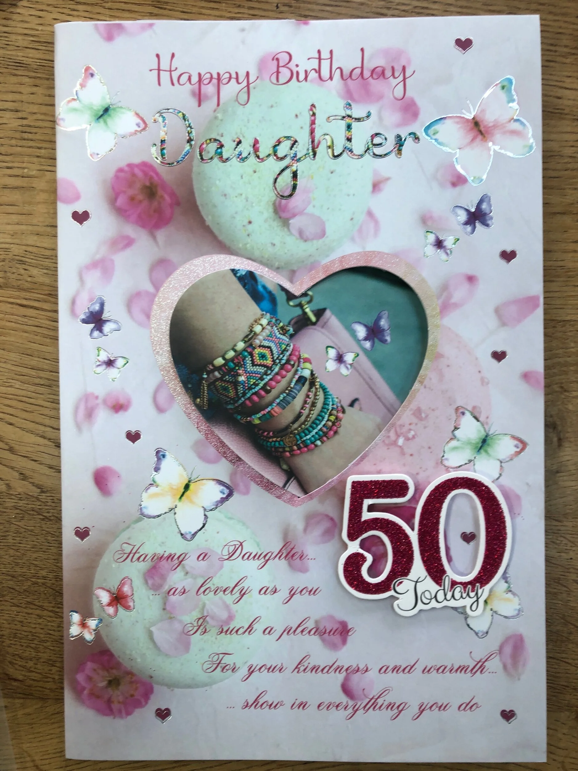 Daughter 50th Birthday card — Special Thoughts