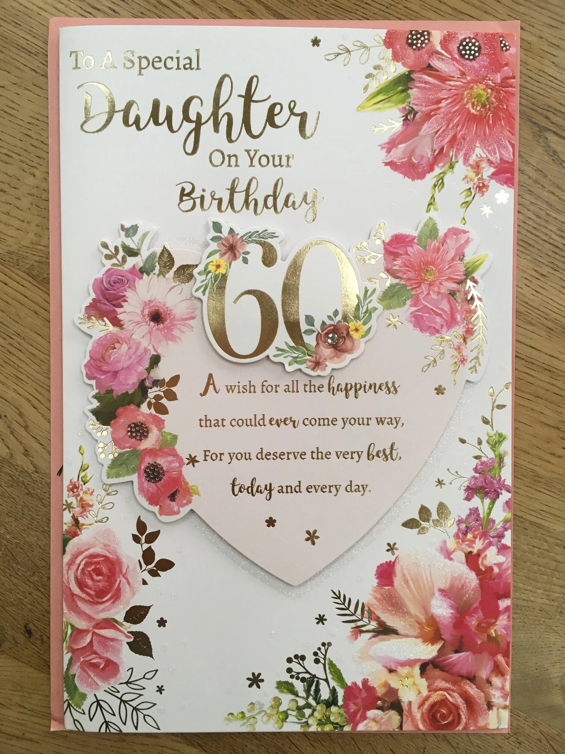 Daughter 60th Birthday Card — Special Thoughts