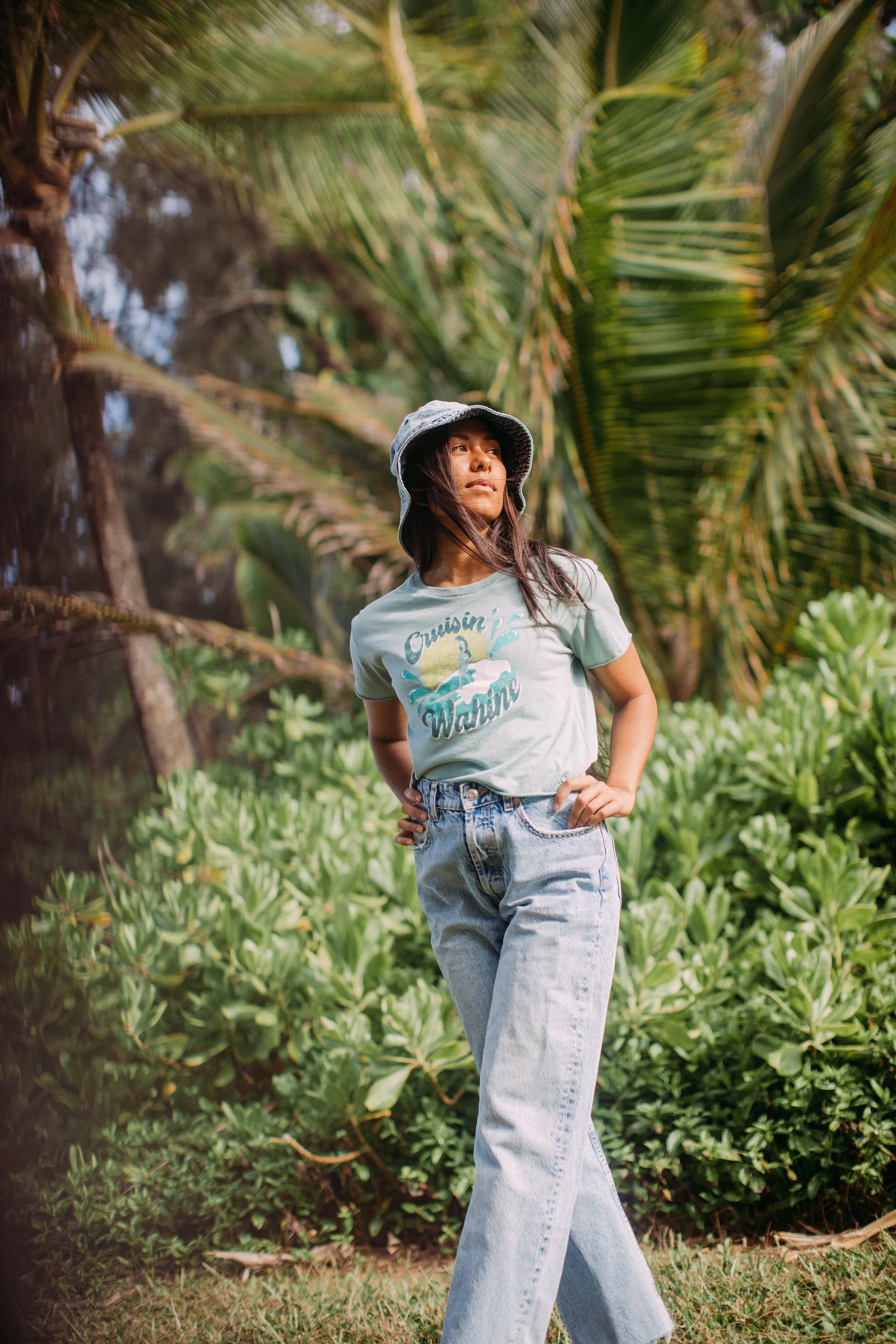 "Empowered Wahine Empower Wahine" Retro Brown Shirts — Wahine Koa