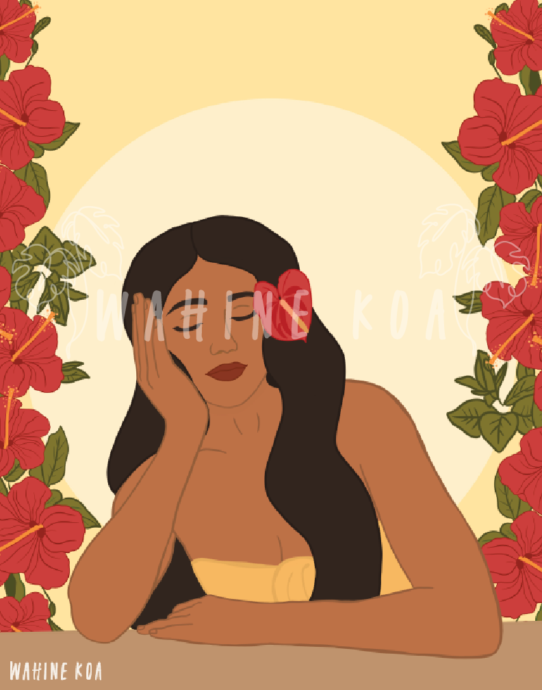 "Embracing Wahine" Print — Wahine Koa