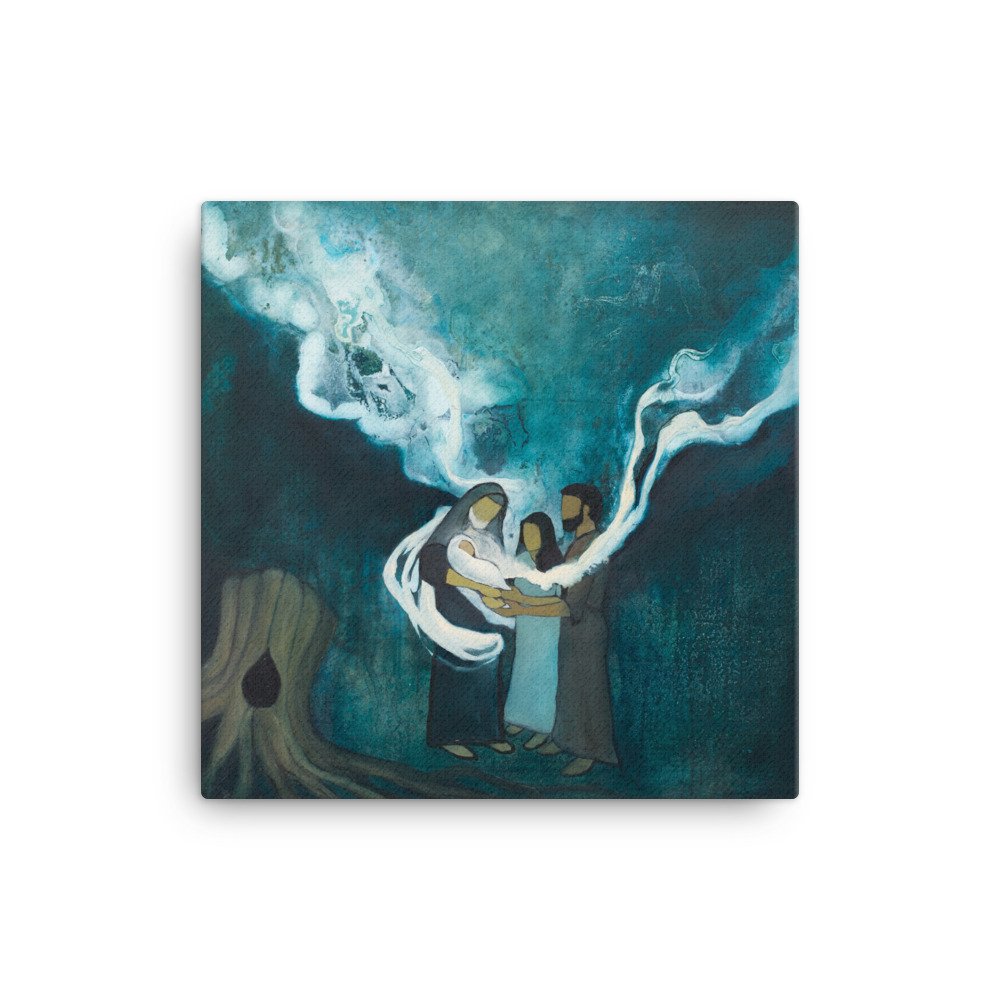Zechariah and Gabriel in the Temple - Canvas — Bette Lynn Dickinson