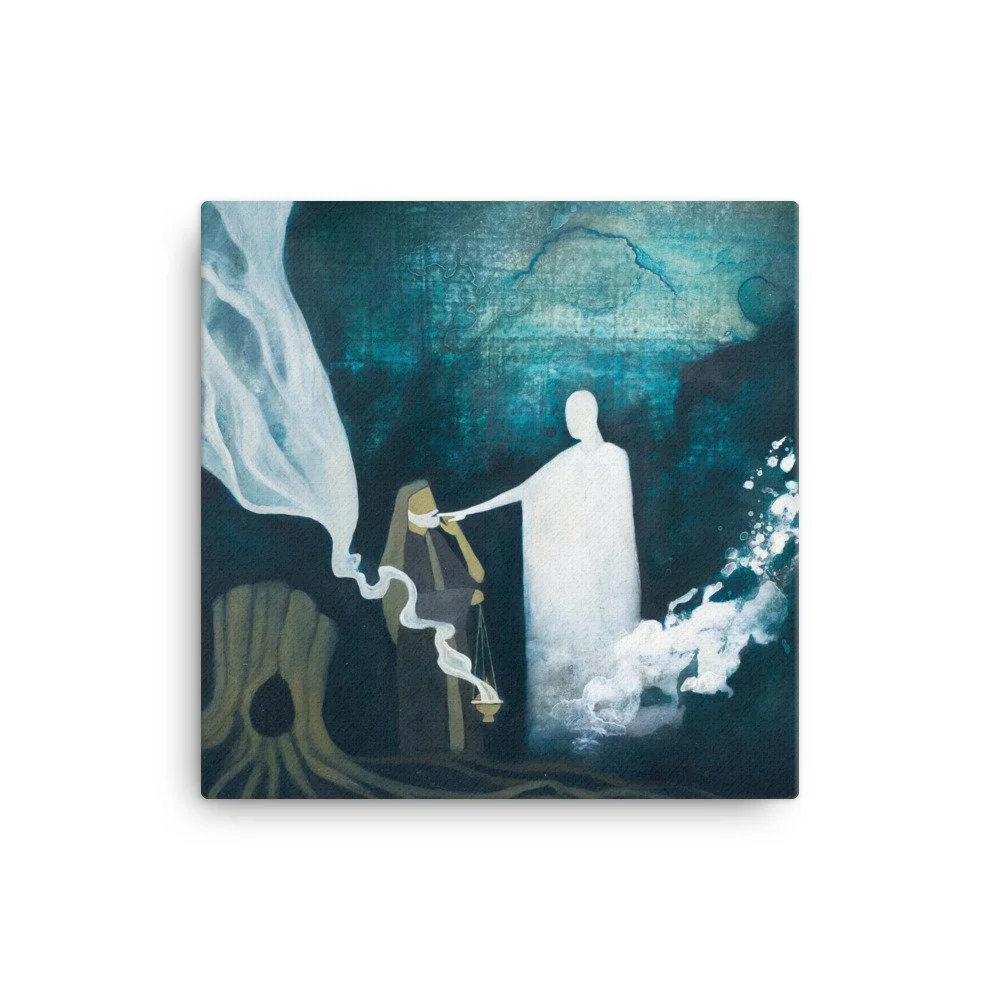 Zechariah and Gabriel in the Temple - Canvas — Bette Lynn Dickinson