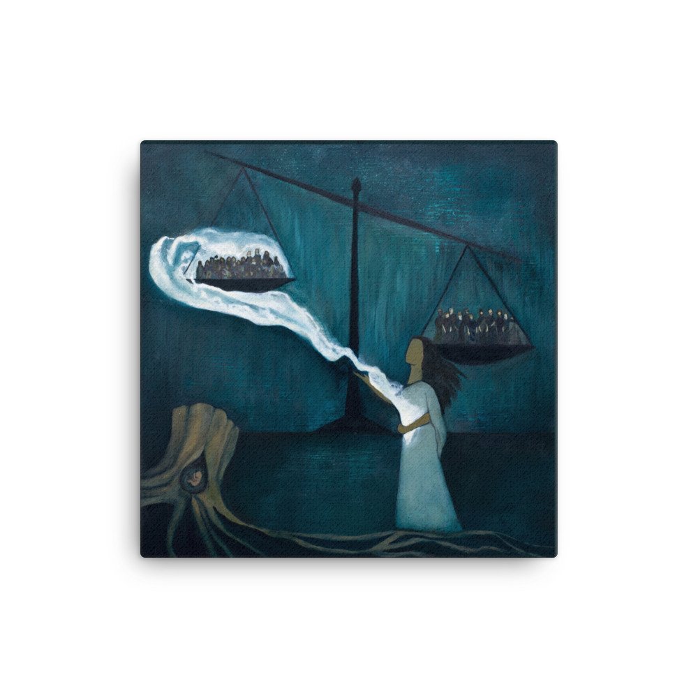 Zechariah and Gabriel in the Temple - Canvas — Bette Lynn Dickinson