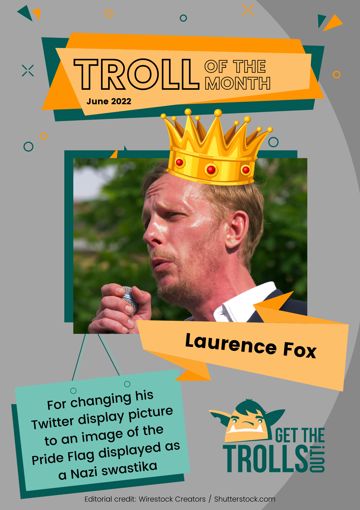 Laurence Fox - Troll of the Month — Get The Trolls Out