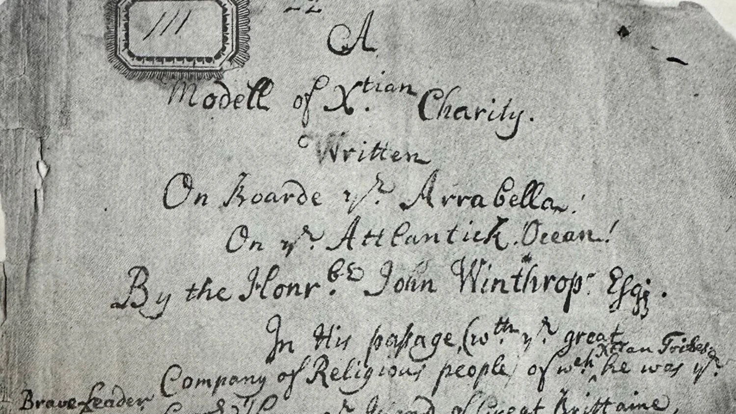 the world of john winthrop — Partnership of Historic Bostons