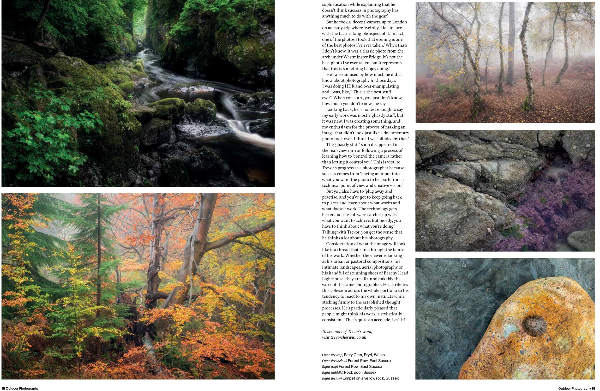 Outdoor Photogrphy Magazine Feature | Trevor Sherwin Photography