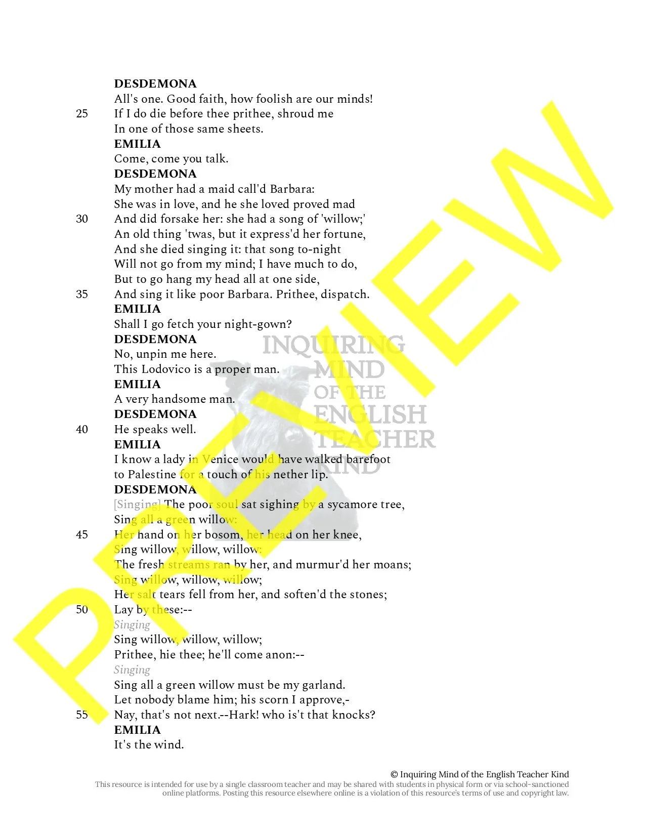 Othello Act 4 Quiz and Close Reading Analysis Worksheets Bundle ...