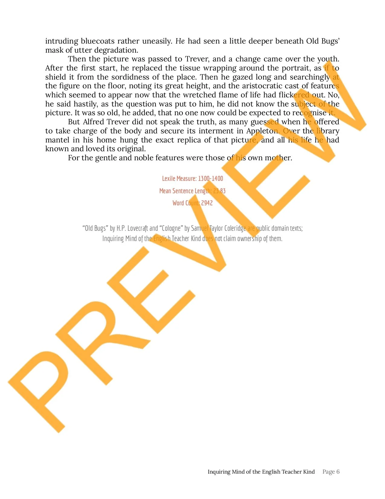 "The Tomb" by H.P. Lovecraft Quiz and Close Reading Worksheet Bundle ...