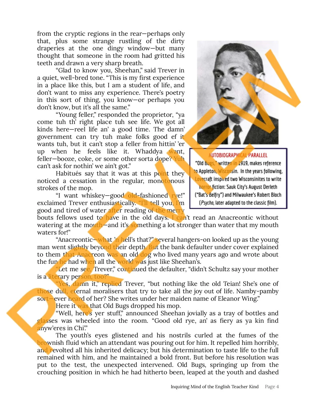 "The Tomb" by H.P. Lovecraft Quiz and Close Reading Worksheet Bundle ...
