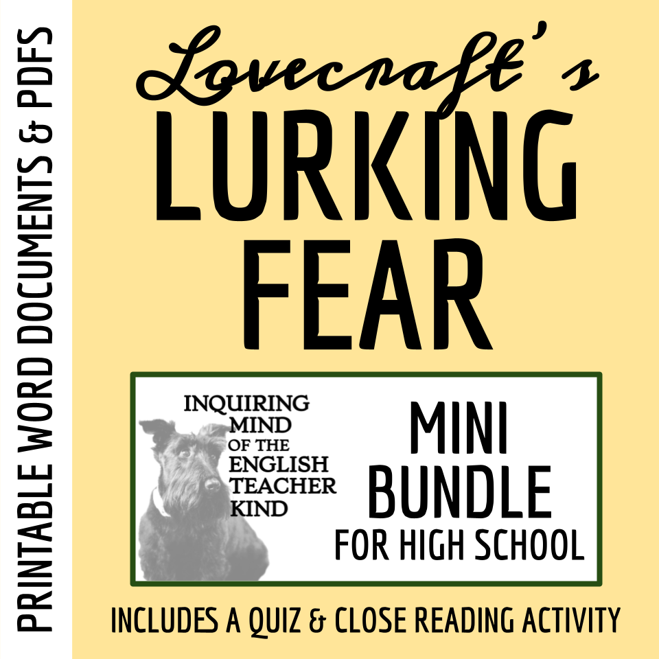 "The Lurking Fear" by H.P. Lovecraft Quiz and Close Reading Bundle ...