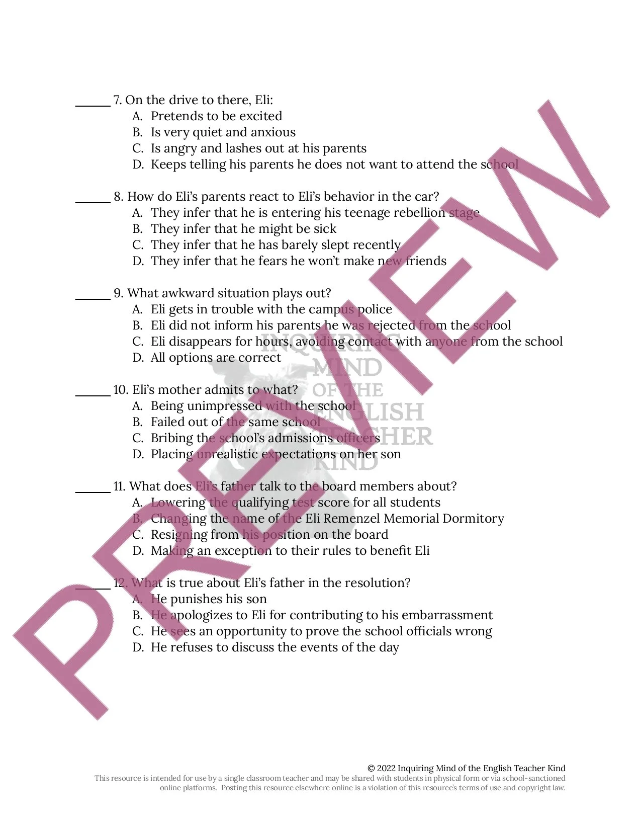 "The Lie" by Kurt Vonnegut Quiz and Close Reading Analysis Bundle ...