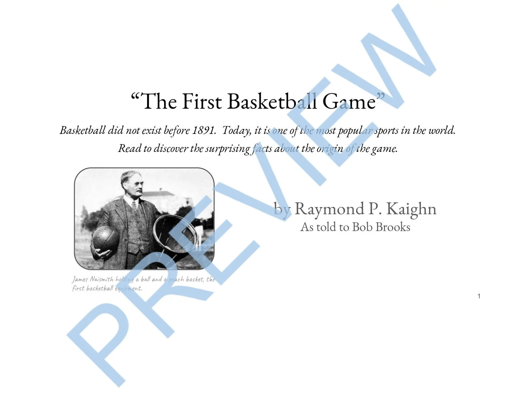 "The First Basketball Game" Close Reading Questions (Historical ...