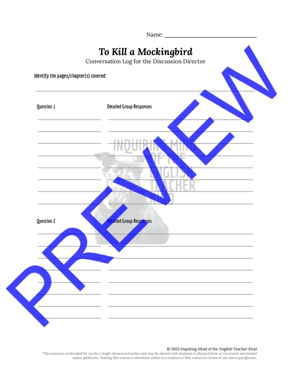 To Kill a Mockingbird — Teaching Resources — Inquiring Mind of the ...