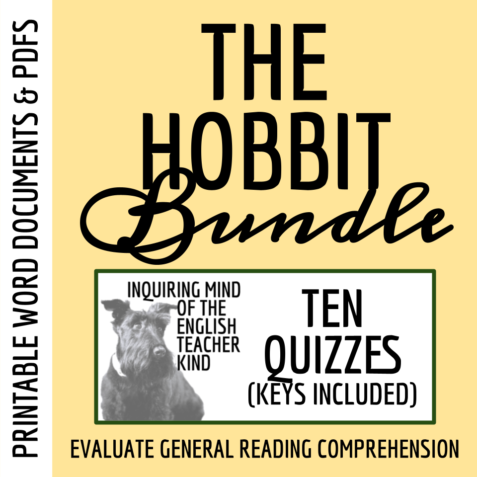 The Hobbit Quiz and Answer Key Bundle — Inquiring Mind of the English ...