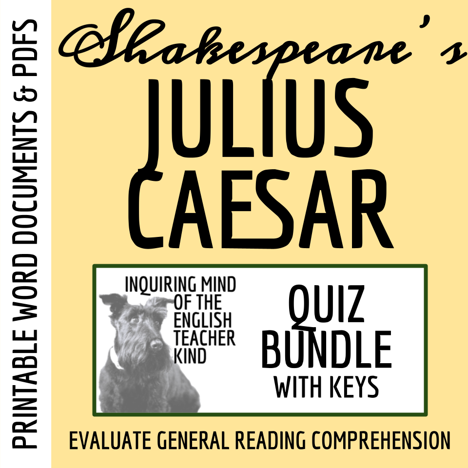 Julius Caesar Quiz and Answer Key Bundle — Inquiring Mind of the ...