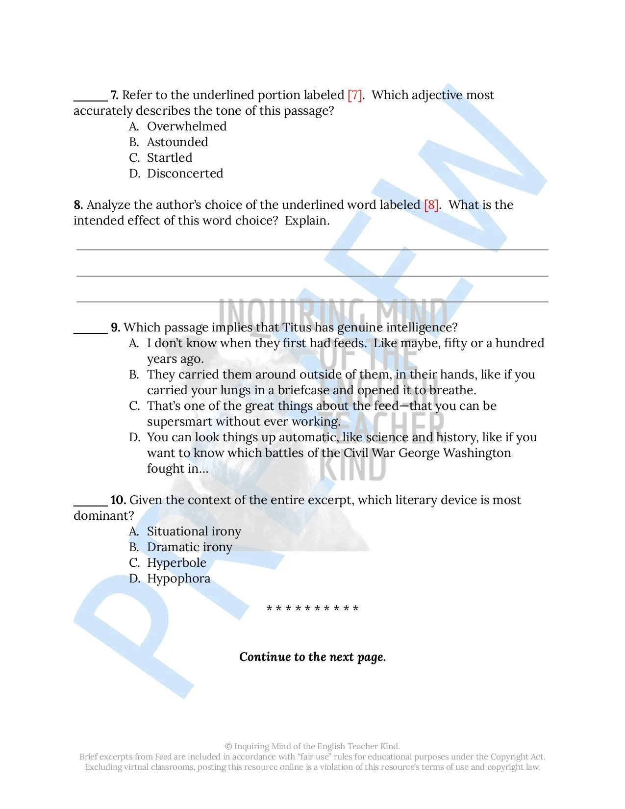 "Sweat" by Zora Neale Hurston Quiz and Close Reading Worksheet Bundle ...