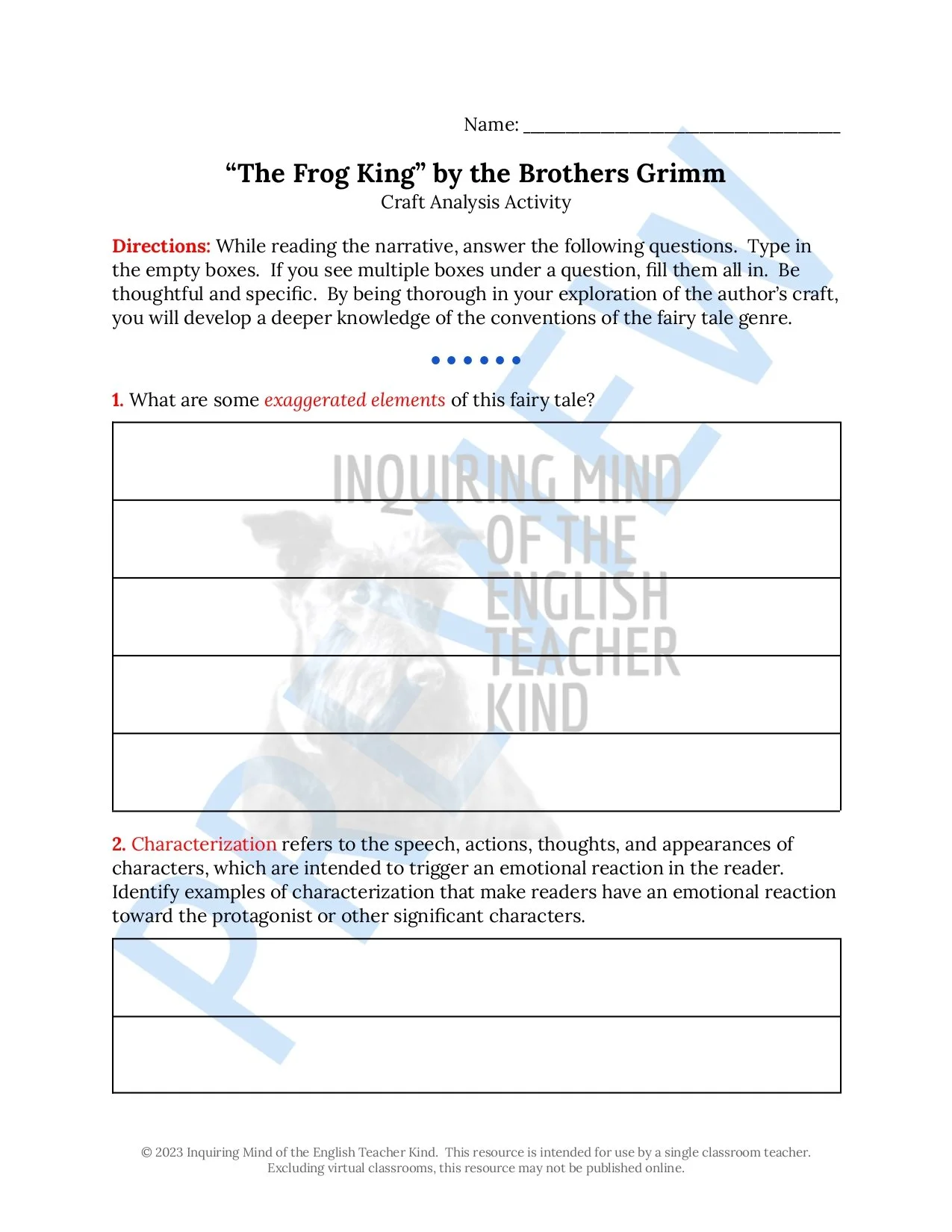 High School Creative Writing Unit Plan for Modified and Modern Fairy ...