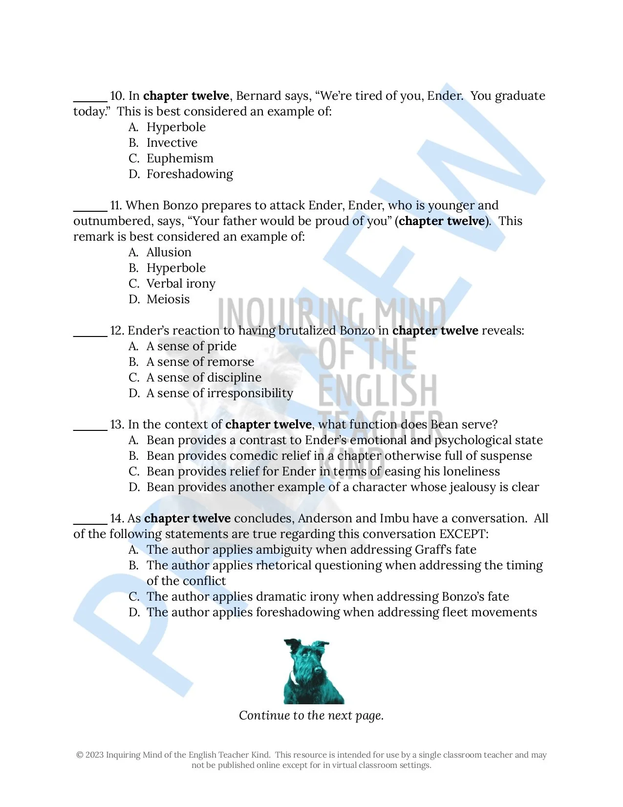 Ender's Game Close Reading Analysis Worksheets Bundle with Answer Keys — Inquiring Mind of the ...