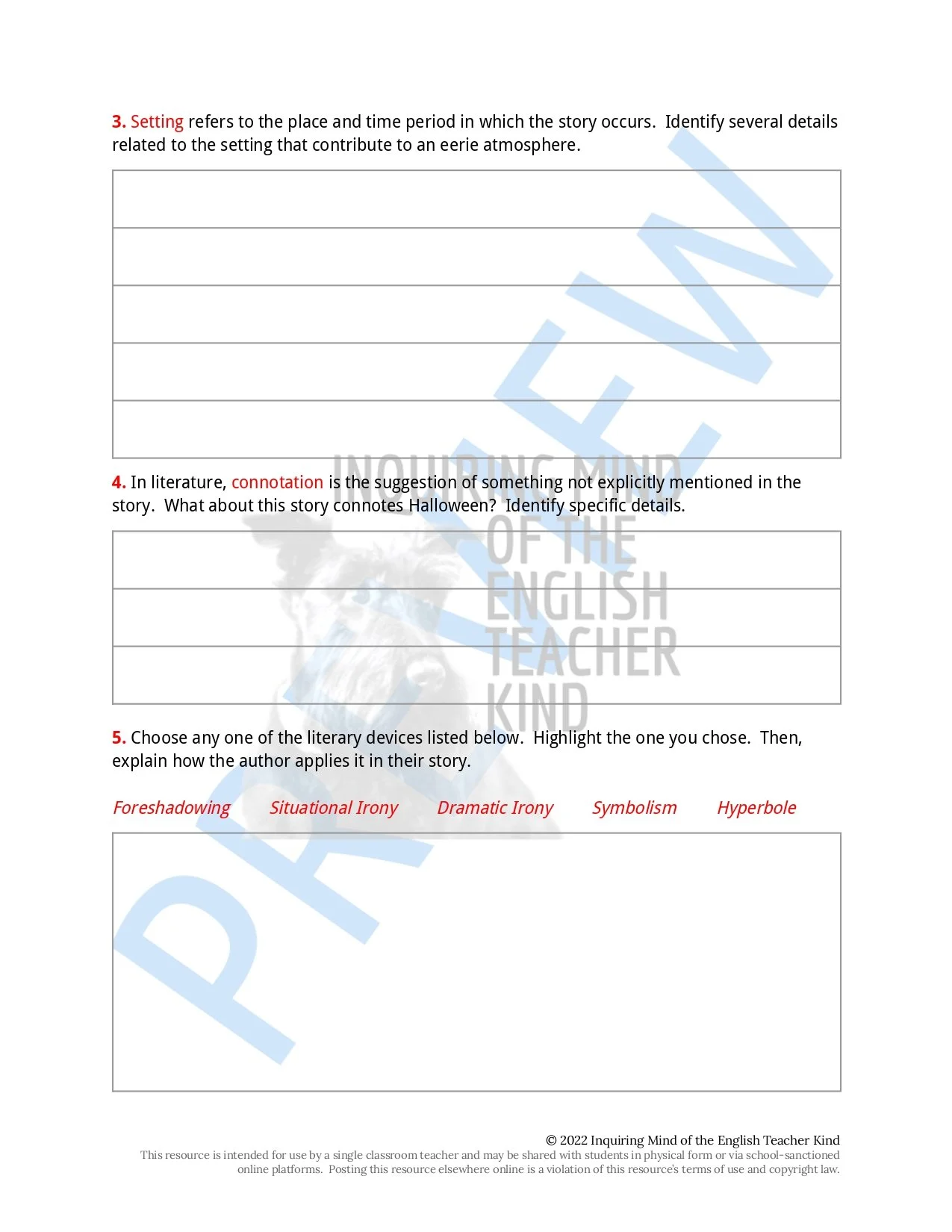 "Little Red Riding Hood" by the Brothers Grimm Quiz and Close Reading ...