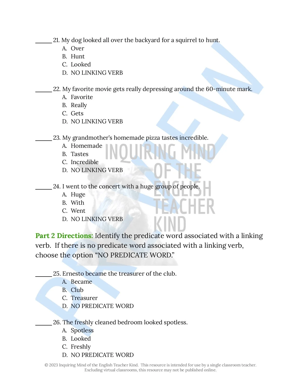 High School Grammar Review Worksheets Bundle for Middle and High School ...