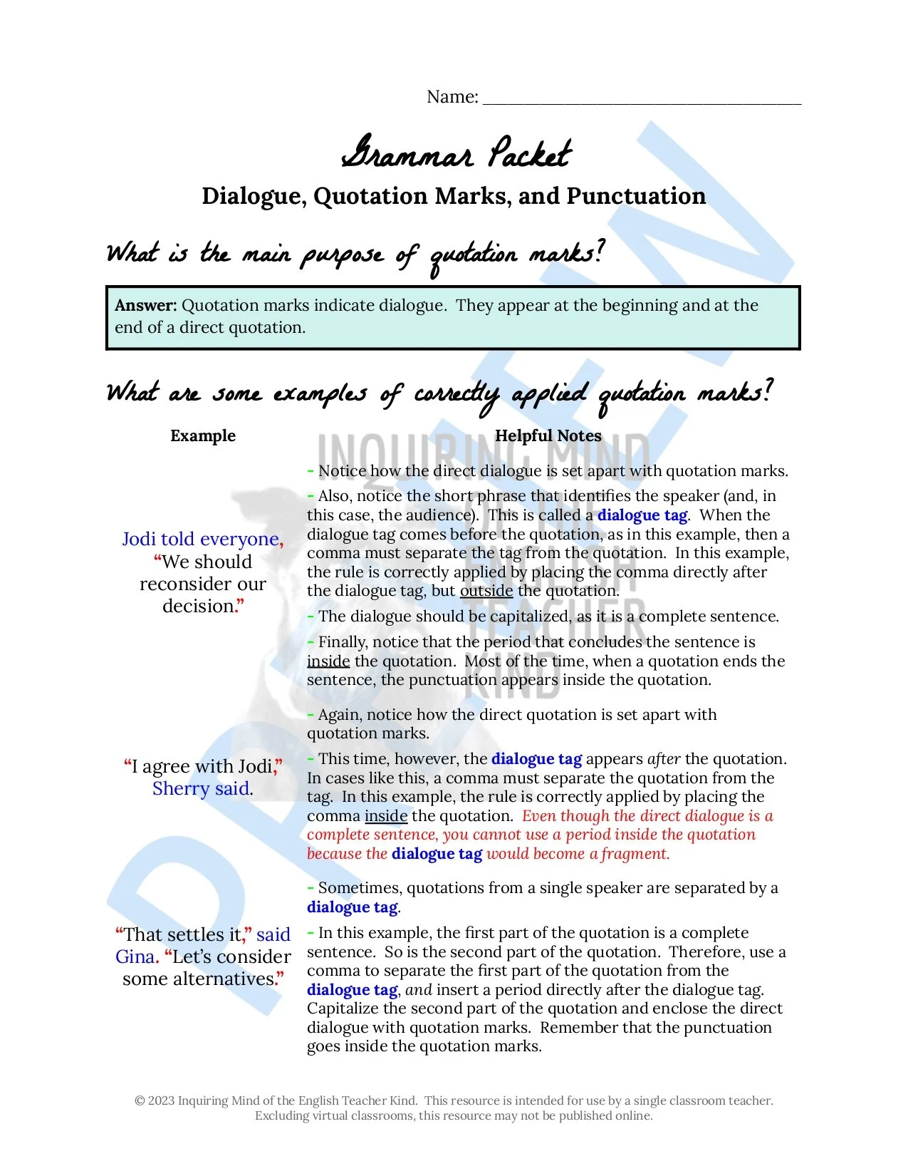 "The Wolf and the Fox" by the Brothers Grimm Quiz and Close Reading ...