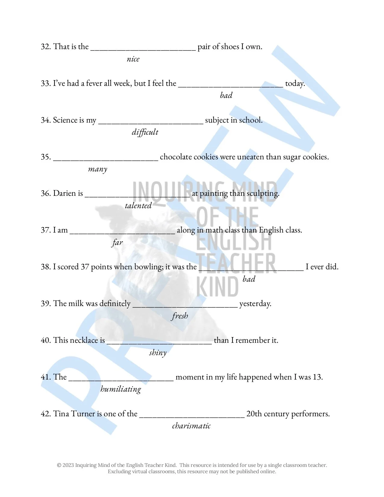 High School Grammar Review Worksheets Bundle for Middle and High School ...